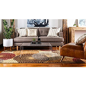 Unique Loom Barista Collection Area Rug - Java (7' 10" x 10' Rectangle, Beige/ Black)