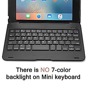 ONHI Wireless Keyboard Case for iPad Mini 5 / Mini 4 Keyboard Case Plastic Alloy Shell Smart Folio Case Auto Sleep/Wake, Silent Typing (Mini 4/5 Black)
