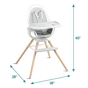 Munchkin® 360° Cloud™ Baby High Chair with Clear Seat and 360° Swivel