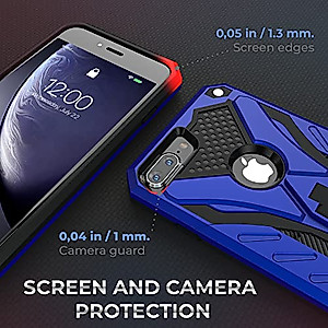 Kitoo Made in USA Defender Designed for iPhone 6 Plus/iPhone 6S Plus Eco-Friendly Case with Kickstand, Military Grade Shockproof 12ft. Drop Tested - Blue