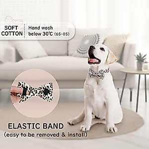 Dog Collar for Small Medium Large Dogs & Cats, Summer Popular Dog Collar with Personalized Print for Girl & Boy Dogs Adjustable Puppy Bow Tie Collar Attachment with Golden Metal Buckle