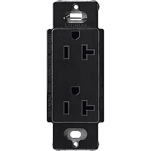 Lutron SCR-20-MN Satin Colors 20-Amp Receptacle, Midnight