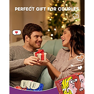 200+ Cool and Fun Conversation Card Game for Couples - Question & Challenge Cards for Date Night Adventures - Conversation Starter for Adults, Anniversary & Valentines Day Gift