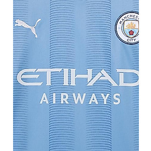 Manchester City FC Kids 2023/24 Home Soccer Jersey - Team Light Blue - Size: L