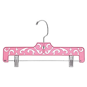 Boutique Pink Carved Plastic Pants Hangers - Pack of 50