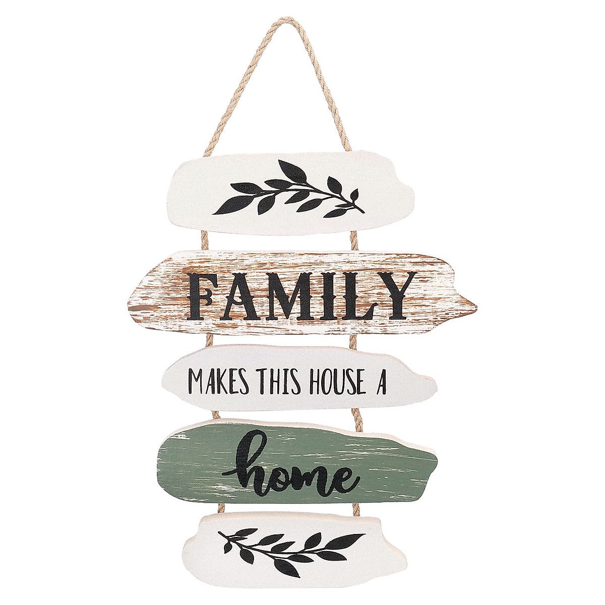 Wall Art for Living Room, 5 pieces Wooden Family Signs for Home Decor, Farmhouse Wall Signs, Rustic Porch Home Sign Housewarming Gifts Hanging Decor