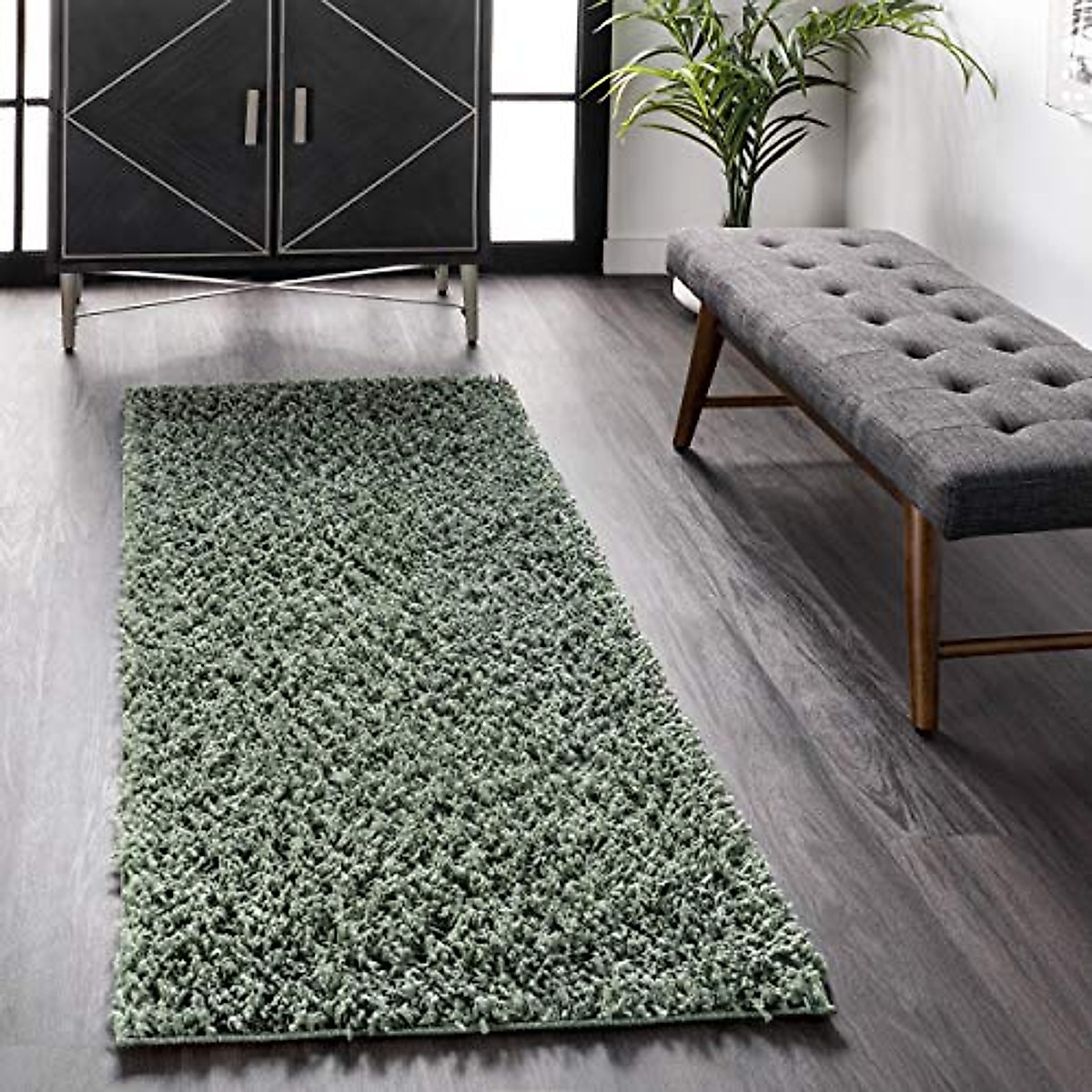 nuLOOM Belleza Shag Area Rug, 6' 7" x 9', Green