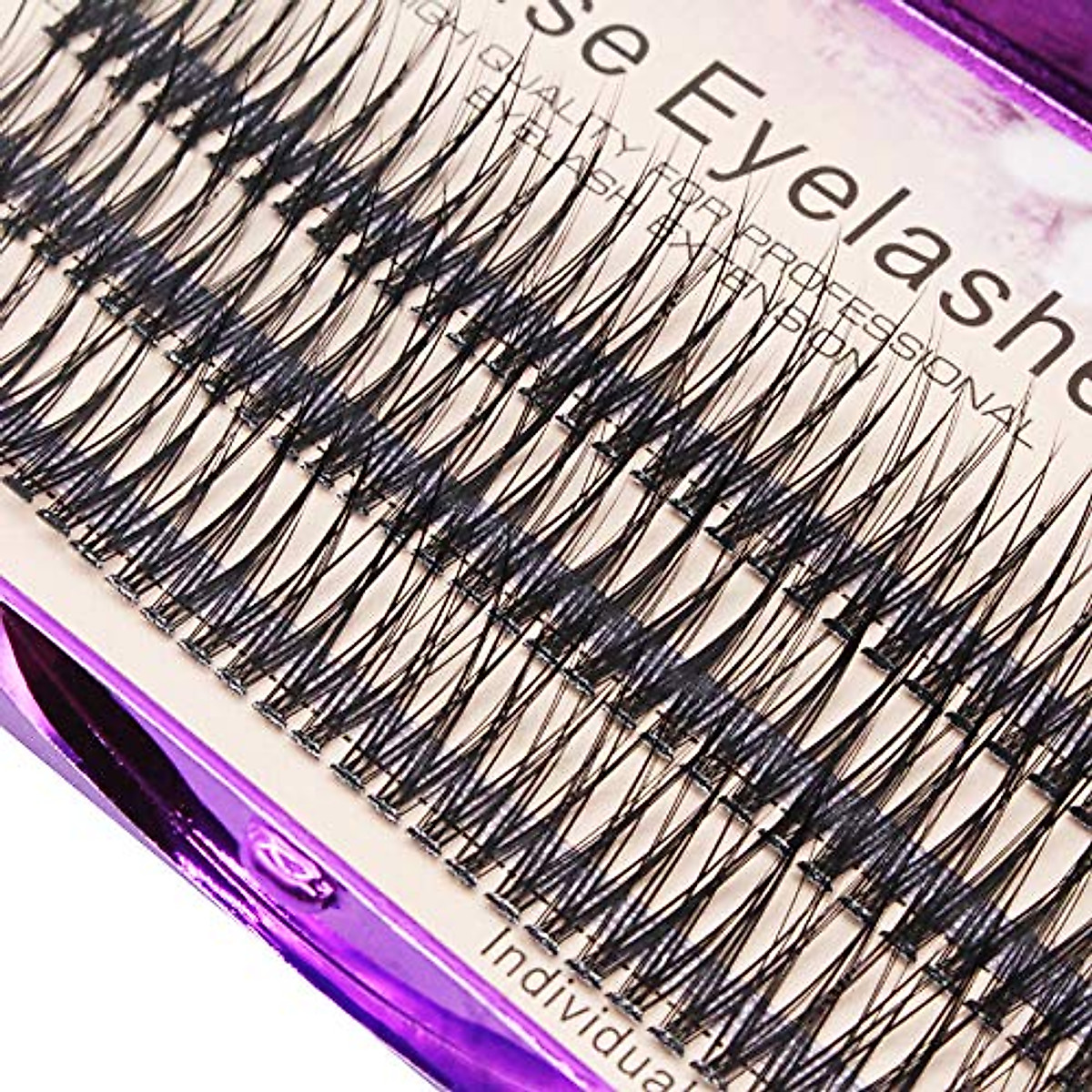 Bodermincer 120pcs 0.10mm Thickness Handmade Fish Tail False Lahses Thick Natural Long Black Individual False Eyelashes Fake Eye Lashes Extensions Makeup Tool (12mm)