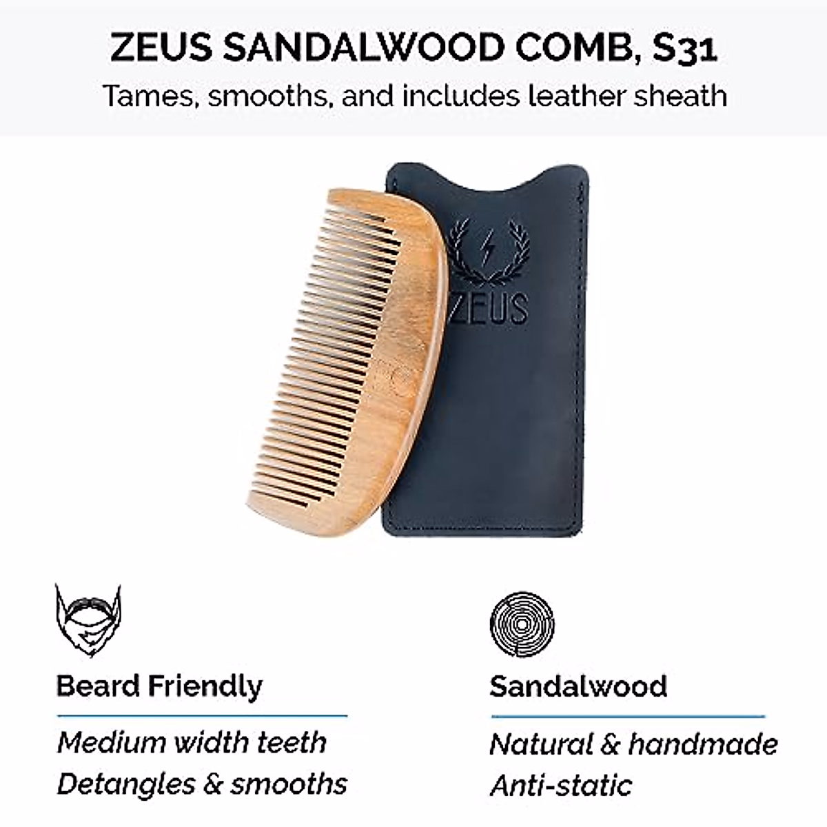 ZEUS Premium Beard Care Kit – Complete Grooming Set, Beard Wash Combo, Beard Oil & Balm, Beard Brush & Comb (Verbena Lime)