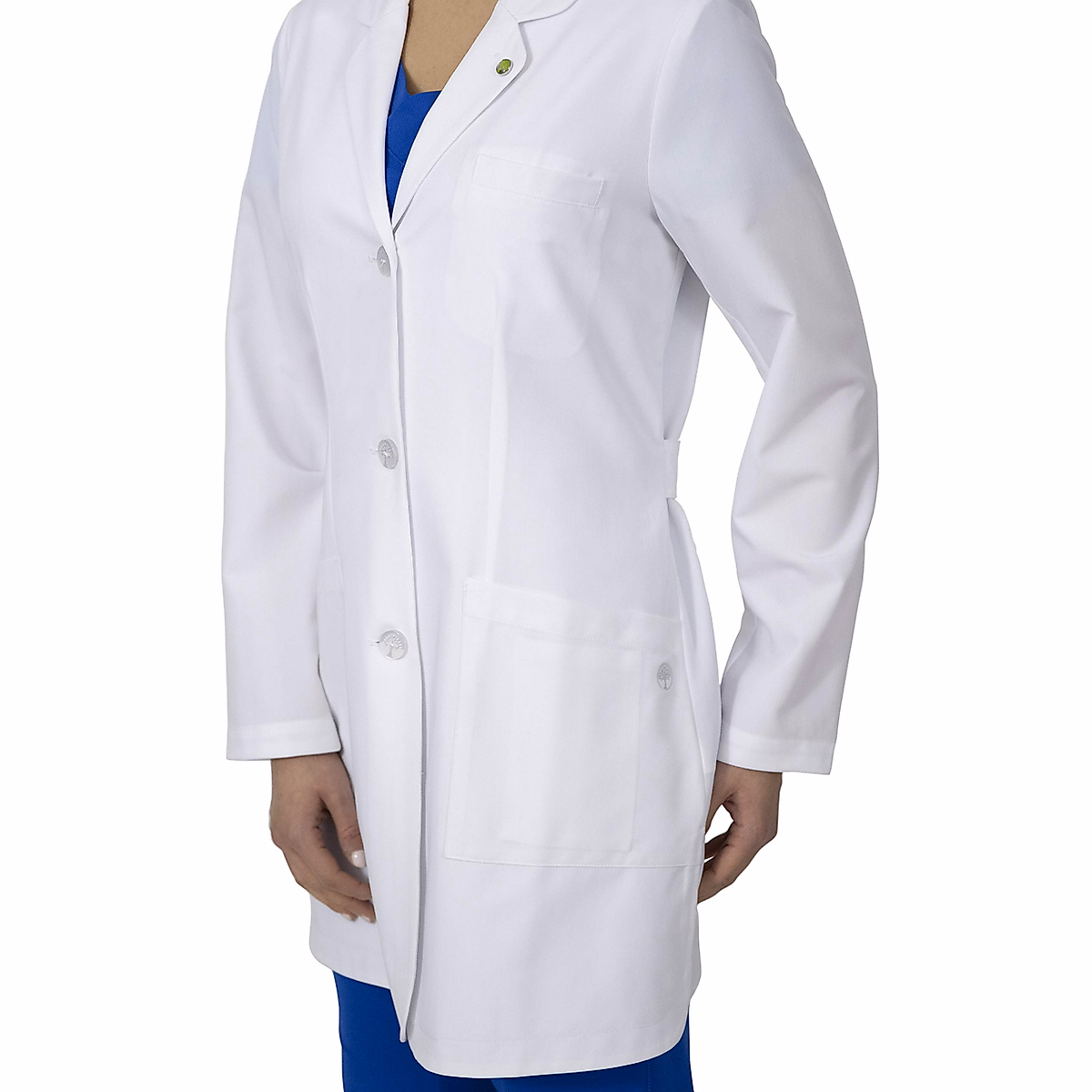 Healing Hands Lab Coat Women 4 Pocket Mid Length 5101 Fiona Womens Lab Coat The White Coat Modernist Collection White S