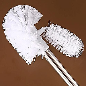 TULSIE Toilet Brush 1Pcs Toilet Brush and Holder Set,Anti-drip Set Toilet Bowl Cleaner Brush,Durable Bristles Deep Cleaning Compact Bathroom Brush Save Space Good Grip Anti-Drip(19.6in X5.5in) (Color