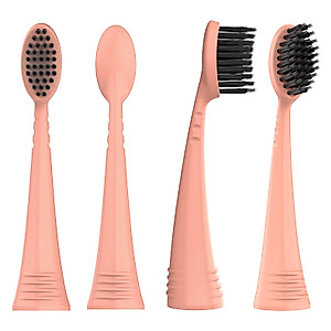 Replacement Toothbrush Heads with Covers for Burst (8 Count, Black)