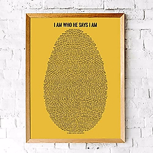 Fingerprint 70 Bible Verses on Identity by Project Made New, Jesus Painting, Thumbprint, Christian Art, lds art, Bible Art, Scripture Art Print Gods Thumbprint Fingerprint (White, 20x30)