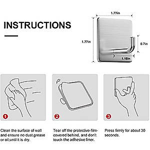 YAKAON Self-Adhesive Hooks, Heavy Duty Kitchen Bathrooms Robe Hooks, Towel Stands Sticky Wall Hook, Toilet Waterproof and Rust-Proof Bath Towel Hooks - 4 Packs