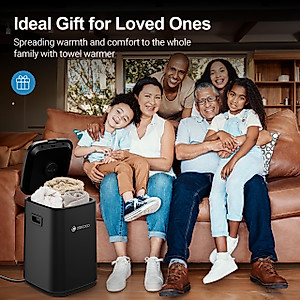 CooCoCo Towel Warmer, 23L Large Hot Towel Heater Bucket for Bathroom, Blanket Warmer with Child Lock and Timer, LED Display, Delay Time Up to 24 Hours, House Warming for Women, Men