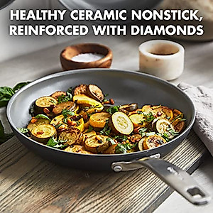 GreenPan Chatham Hard Anodized Healthy Ceramic Nonstick, 11" Frying Pan Skillet, PFAS-Free, Dishwasher Safe, Oven Safe, Gray
