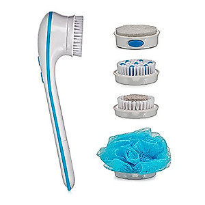 Spin Spa Body Brush with 5 Attachments, White, 1 Count