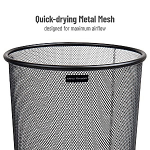 Mind Reader Umbrella Rack Stand For Canes Walking Sticks Umbrellas, Metal Mesh, Black