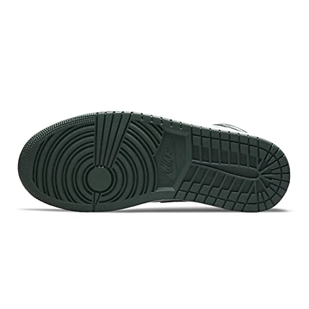 Nike Men's Air Jordan 1 Mid Shoes, Noble Green/Pollen-white, 12