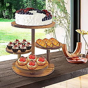 Montex Cupcake Tower Stand 4 Tier for 50 Cupcakes Woodden Serving Stand, Cake Display Stand Dessert Tower