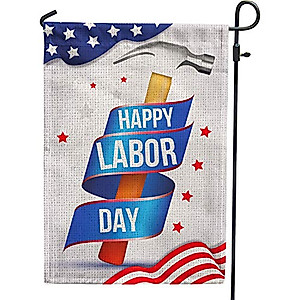 Hollyhorse Happy Labor Day Garden Flag - 12.5 x18 Inch Double Sided Vertical Outdoor & Yard Flag | Wonderful Labor Day Decoration