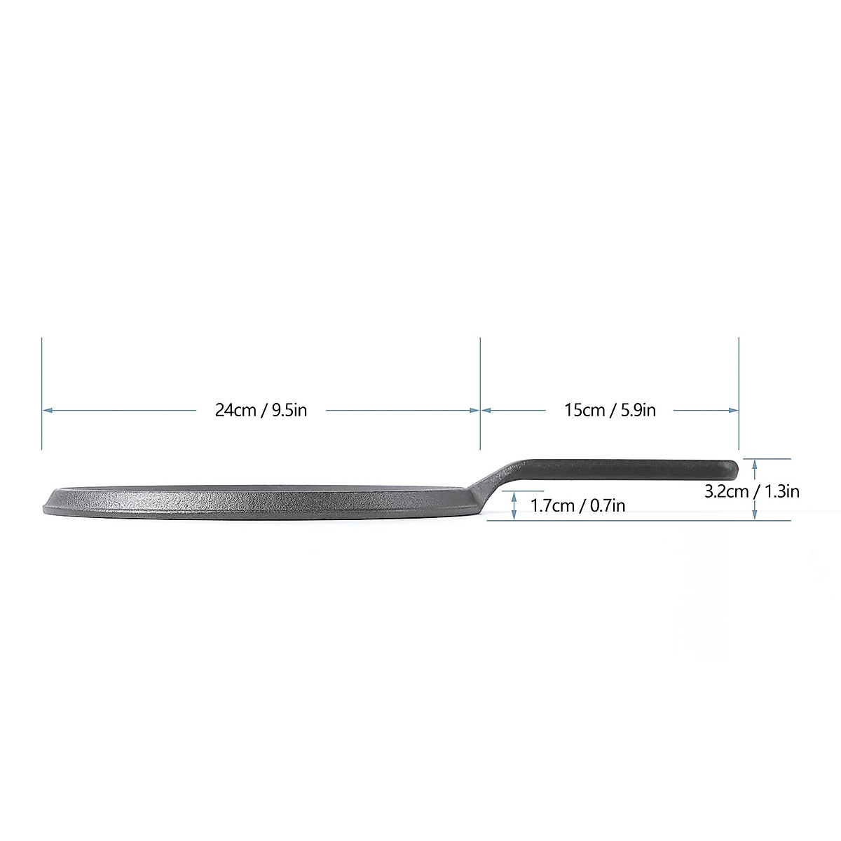 HAWOK 9.5 Inch Cast Iron Griddle. Pre-seasoned Comal Round Pan Perfect for Pancakes, Pizzas, and Quesadillas.…