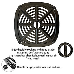 Air Fryer Grill Crisper Plate Tray for Dash 2.6QT Air Fryers, Upgraded Air Fryer Grill Pan Insert, Air Fryer Grate, Air Fryer Rack Grid for Dash 2.6 Quart Air fryer, Nonstick, Dishwasher Safe