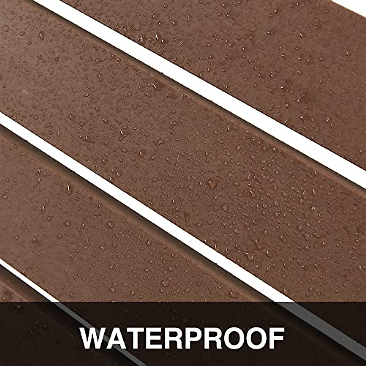 ACUEL Chaise Lounge, Poly Lumber, Outdoor Lounge Chair with Adjustable Backrest, Sturdy Weather Resistant Waterproof Fade Proof, for Poolside Patio Garden(Brown, 1 pc)