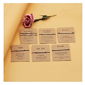 OBSUN Morse Code Bracelet Funny Gift for Women with Meaning Card Gift Card for Best Friend Couple Mom Family (I am fearless)