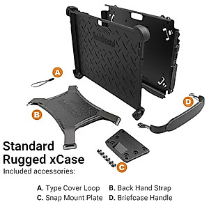MobileDemand Ultra Rugged Standard Case for Microsoft Surface Go, Go 2, Go 3, Go 4 – Heavy Duty Tablet Case – Briefcase Handle, Hand Strap, Keyboard Compatible – Shock Absorbing, Fully Protective Case