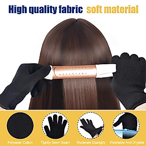 IKOCO Heat Proof Medium Glove Mitts for Hair Styling - 2Pcs for Flat Iron, Curling Wand, and Hot-Air Brushes