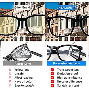 HEALSUN Blue Light Blocking Glasses for Women Men 4 PACK Computer Gaming Anti Headache Eye Strain