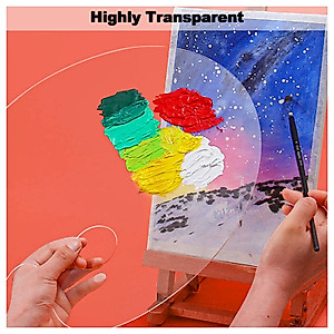 4PCS Paint Pallet Clear Premium Acrylic Paint Palette, Easy Clean Transparent Non-Stick Upgrade Paint Tray Palette, Good for Acrylic or Oil Painting Palette