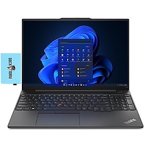 LENOVO ThinkPad E16 Gen 1 16.0" IPS Business Laptop (8-Core AMD Ryzen 7 7730U, 40GB RAM, 1TB PCIe SSD, AMD Radeon, 60 Hz Wide UXGA (1920x1200), Fingerprint, Win 11 Pro) w/Dockztorm Hub