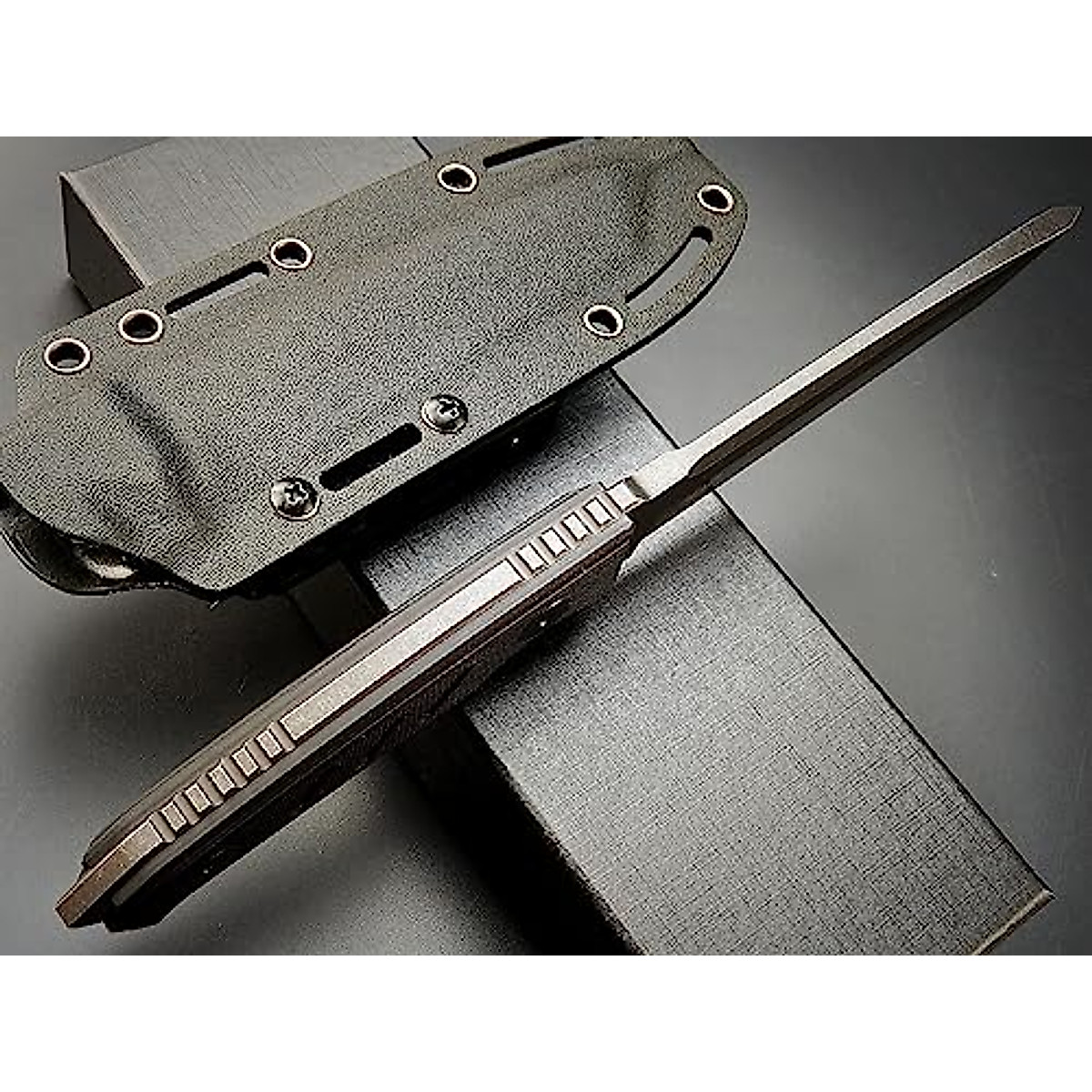 Eafengrow EF129 Fixed Blade Knife, DC53 Steel Tanto Blade,G10 Handle Full Tang Fixed Knifes Straight Knife for Camping Hunting Adventure Survival and EDC Tool(Black)