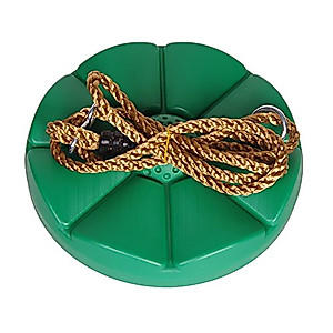 Disk Seat Swing Daisy Disc Monkey Swing Rope Tree Swing by Summersdream (Green)