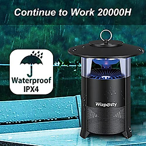 Wizpesty Triple Capture Mosquito Trap Indoor/Outdoor Half Acre Flying Insect Trap Sucks in Bugs. Natural No Deet, Waterproof IPX4, Lightweight, USB Powered
