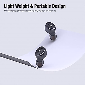 Wireless Earbuds Boean Mini Bluetooth Headphones with Charging Case 46H Playtime IPX8 Waterproof Earbuds Button Control Deep Bass Earphones Built in Mic Light-Weight HD Stereo Headset for Sports Black