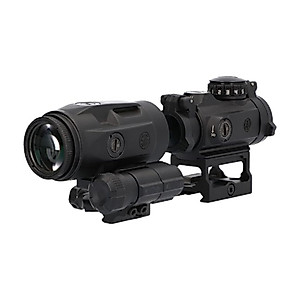 Sig Sauer Romeo-MSR Black Compact Red Dot Sight and Juliet3 Micro Ultra-Compact Lightweight Waterproof Magnifier Combo Kit (SORJ72001)
