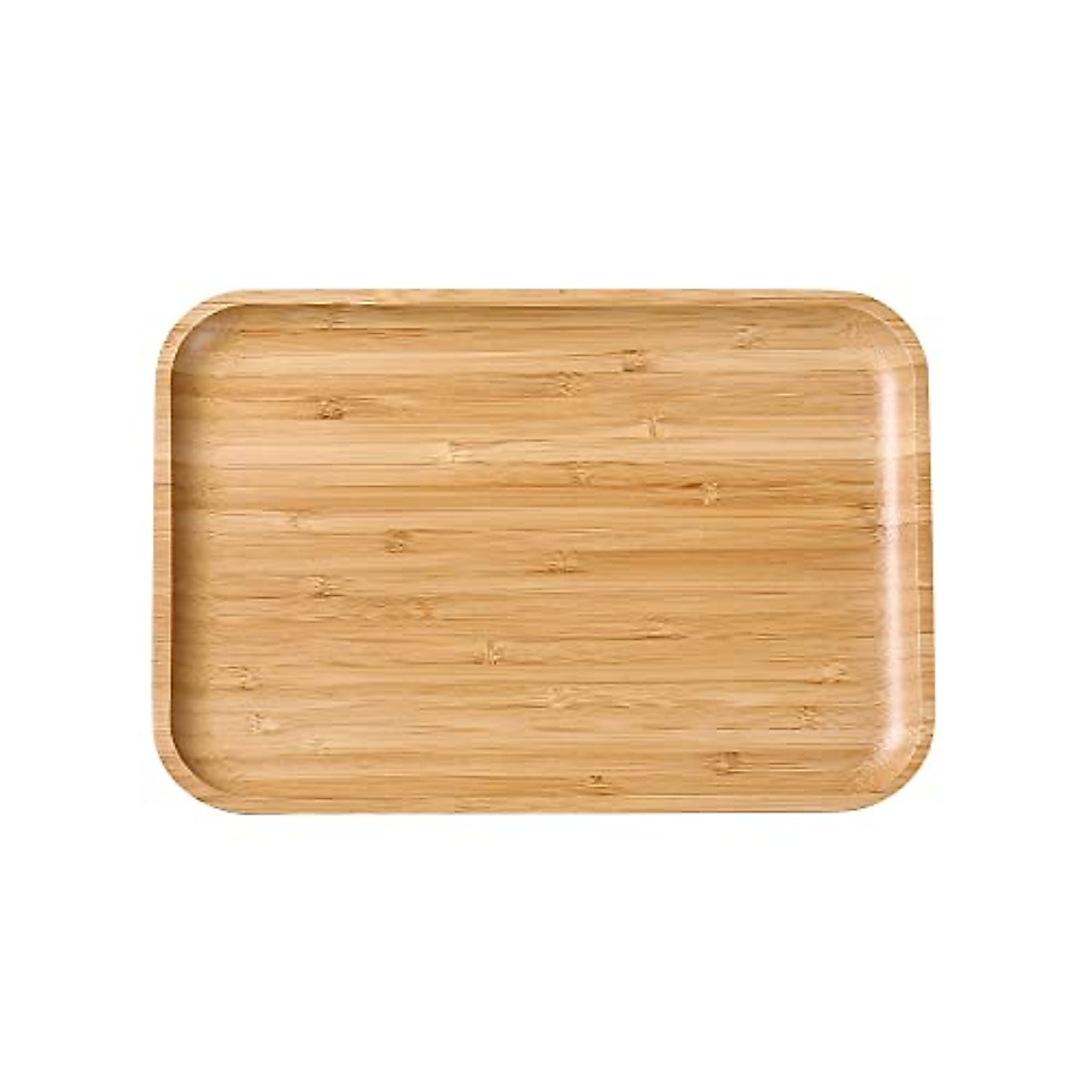 Wood & Bamboo, Rectangular Tray, 14" W X 10" L X 7/8" H, Plastic, Bamboo