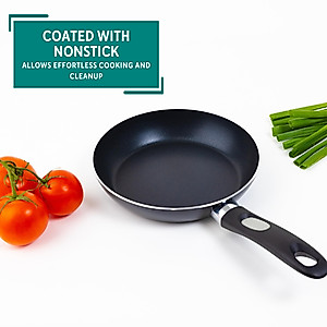 Mirro A79702 Get A Grip Aluminum Nonstick Fry Pan Cookware, 8-Inch, Black -