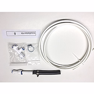 Universal Ionizer Faucet for Under Sink Installation - Brushed Nickel Finish with Installation Kit (Kit B - 3/8" Line Size, 1/4" Ionizer Fitting Size)