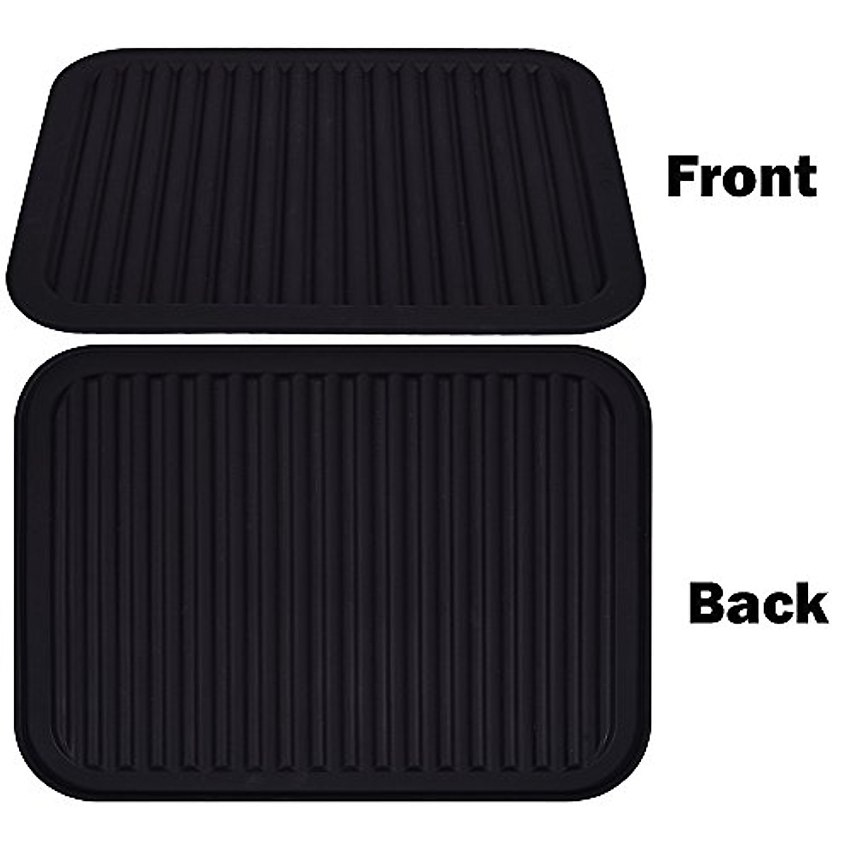 dealcase 9"X12" Environmental Silicone Mats, Premium Quality Insulated Flexible Durable Non Slip Coasters Hot Pads Hot Dishes, Pots Pans - Waterproof Trivet mat, Tableware Pad, Hygienic Safety, Black