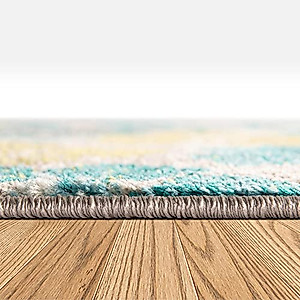 Unique Loom Azalea Collection Area Rug - Encore (Square 7' 10" x 7' 10", Blue/Ivory)