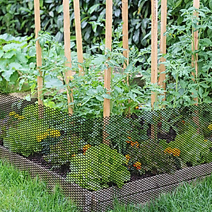 Unves 15.7IN x 16.4FT Plastic Chicken Wire Fencing Mesh, Hexagonal Chicken Wire Fence for Gardening, Poultry Netting, Floral Netting, Construction Barrier Netting, Chicken Wire Mesh Roll