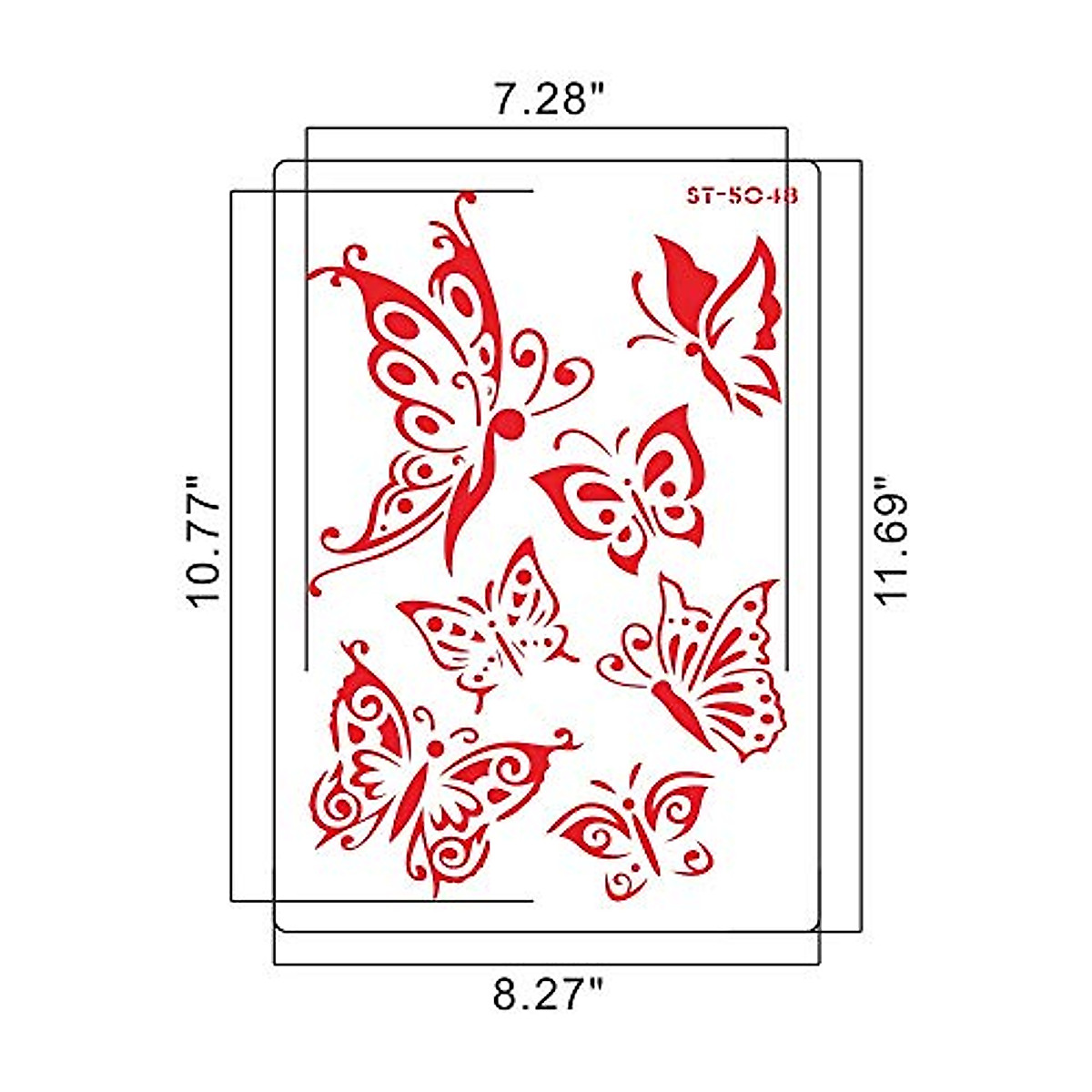AK ART KITCHENWARE Butterfly Design Cake and Cookie Stencils for Painting Royal Icing Laser Cut Template Fondant Decorating Tools for Bakery