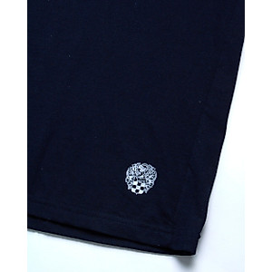 Vince Camuto Men's Pajama Set - 2 Piece Short Sleeve T-Shirt and Fleece Lounge Pants Pajamas for Men (S-XL), Size Medium, Navy/Denim Plaid