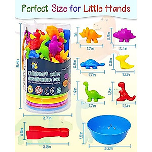Yetonamr Counting Dinosaurs Montessori Toys for 3 4 5 Years Old Boys Girls, Toddler Preschool Learning Activities Toys for Kids Ages 2-4, 3-5, 4-8, Birthday Gifts Sensory Educational Toys