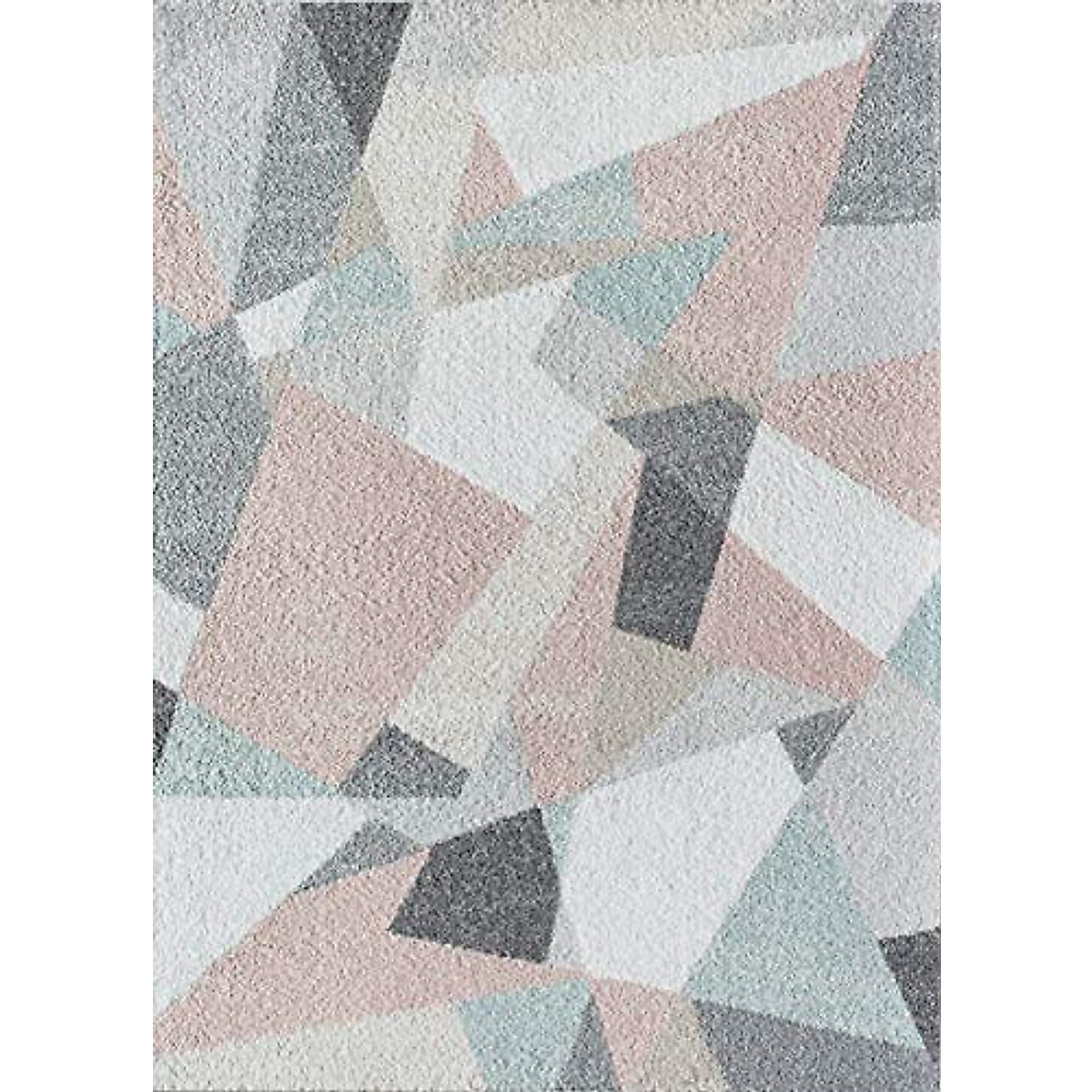 Rugs America Mika Collection MO60A Milkshake Contemporary Geometric Area Rug 5'0"x7'6"