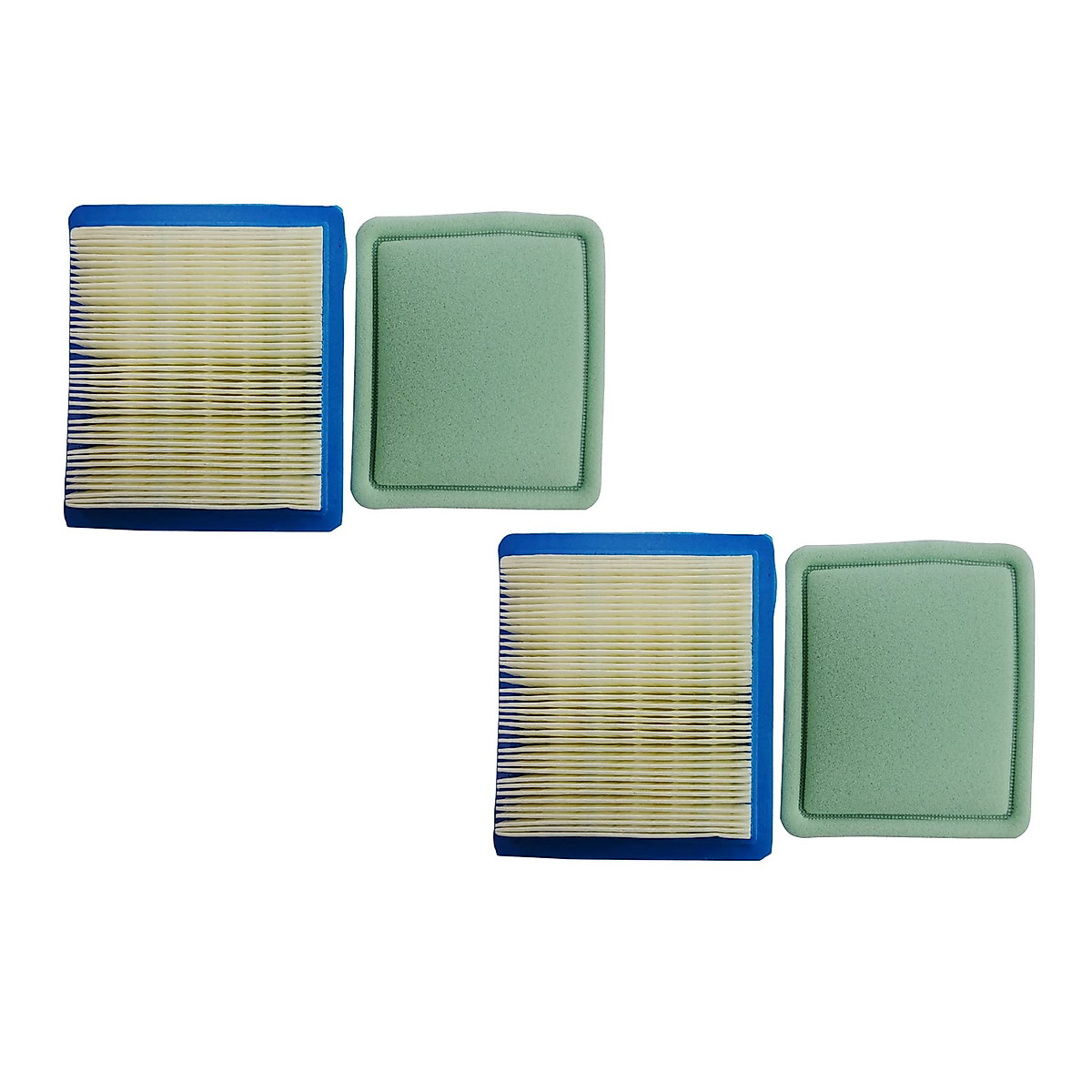 Air Filter 2pcs For BS 3.5 to 6 HP Quantum engines and some 3 & 5 HP horizontal shaft engines Replaces B & S 491588S 491435S (Pack of 2)